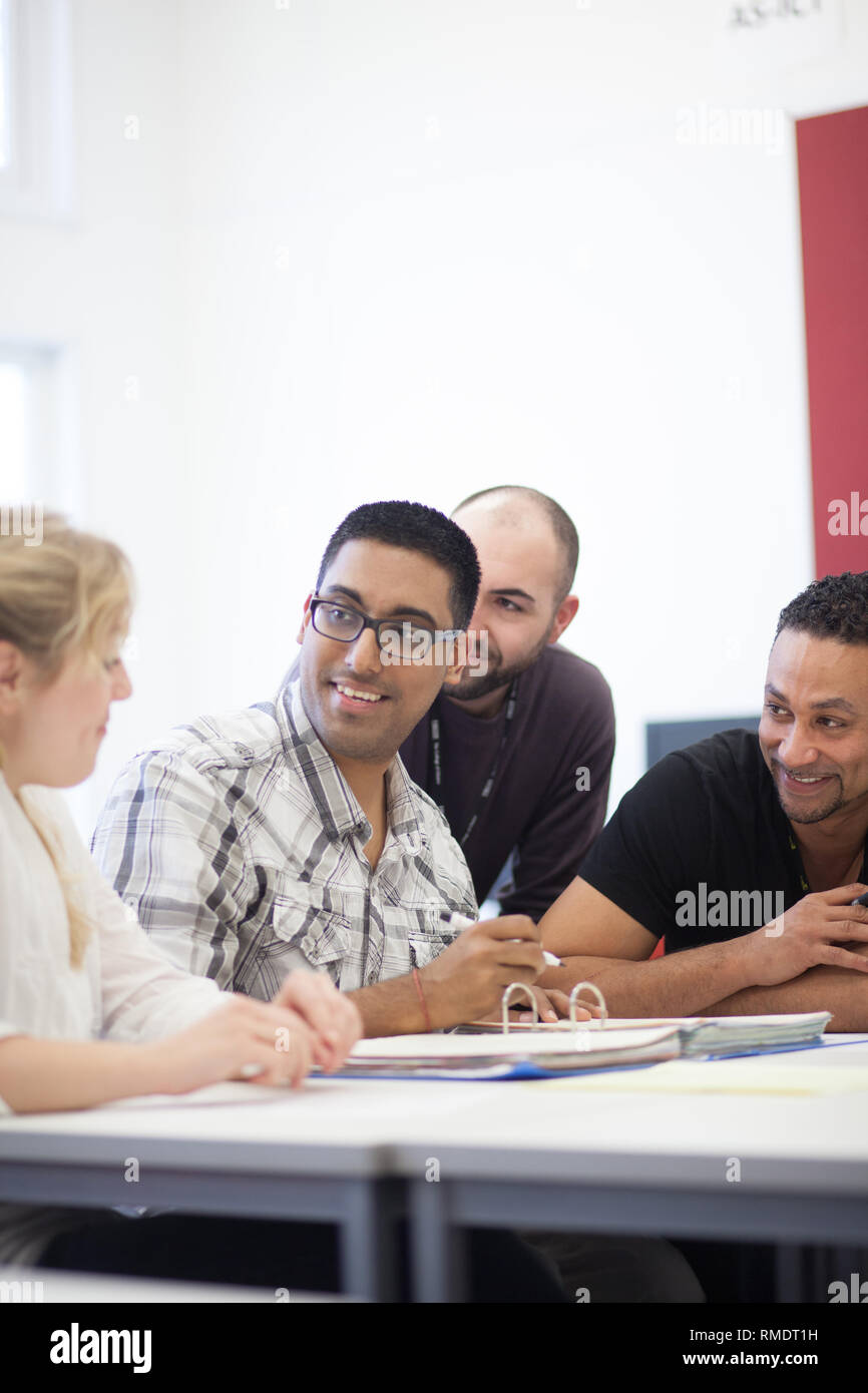 Adult student learners in a classroom during a PGCE class Stock Photo ...