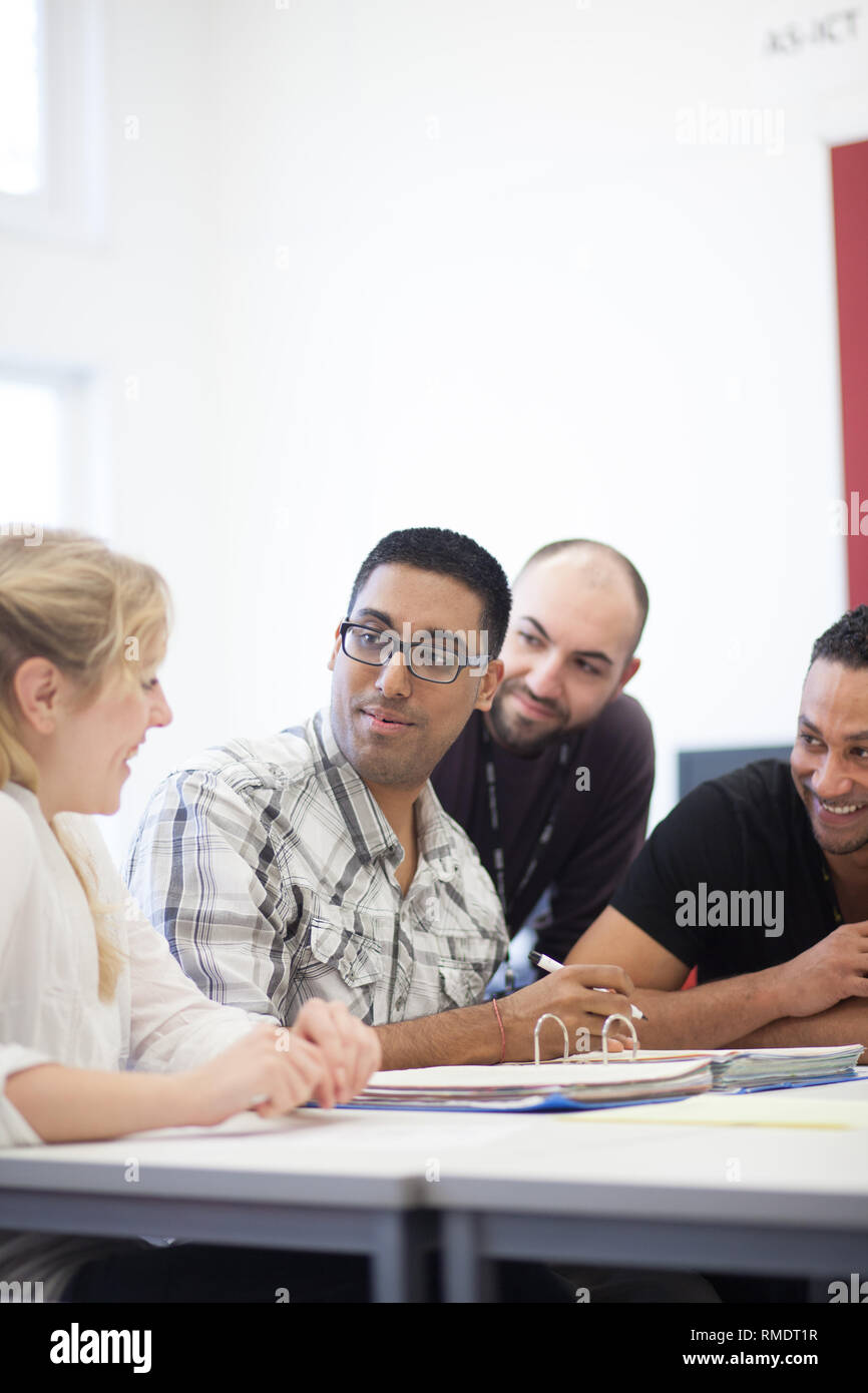Adult student learners in a classroom during a PGCE class Stock Photo ...