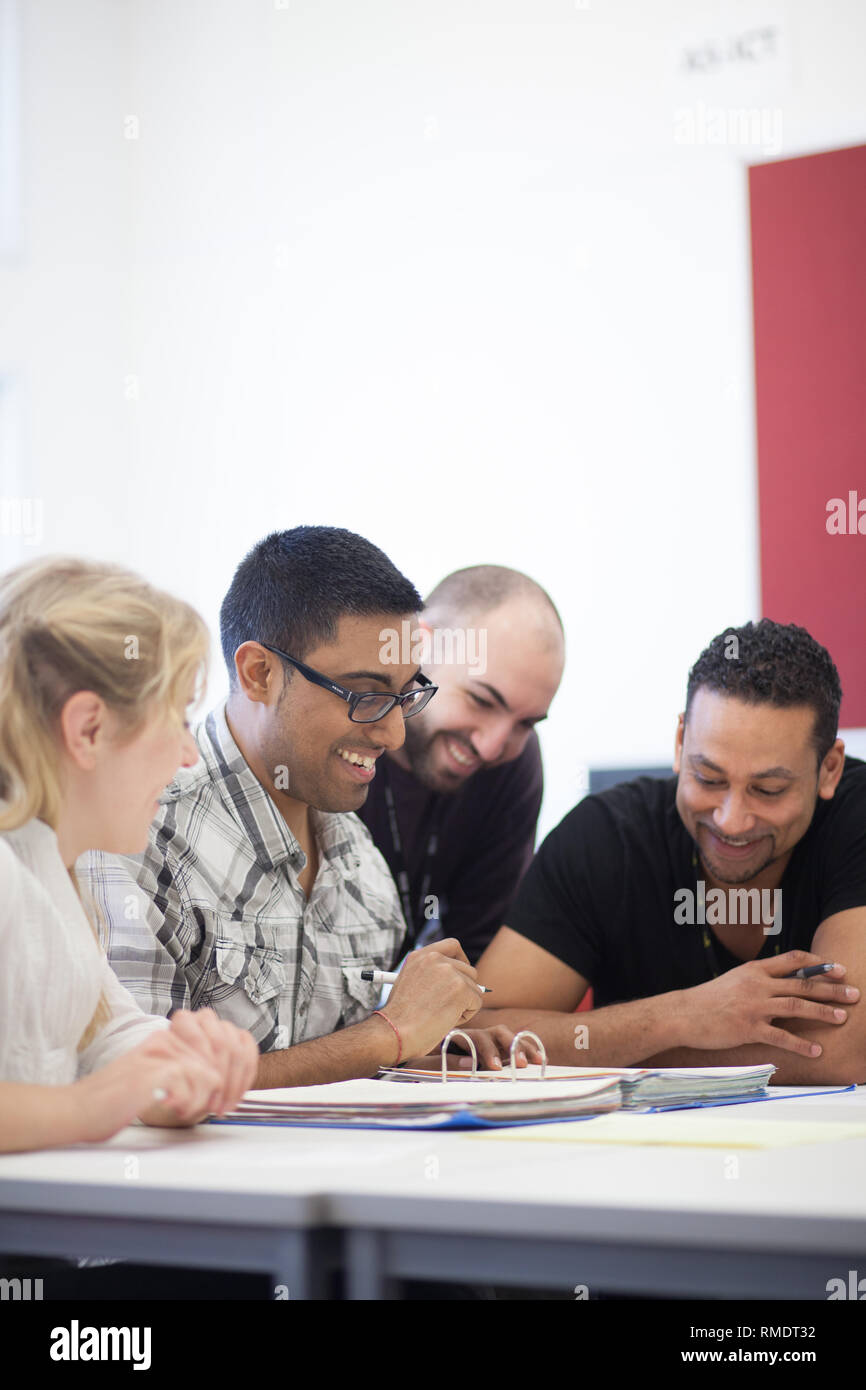 Adult student learners in a classroom during a PGCE class Stock Photo ...