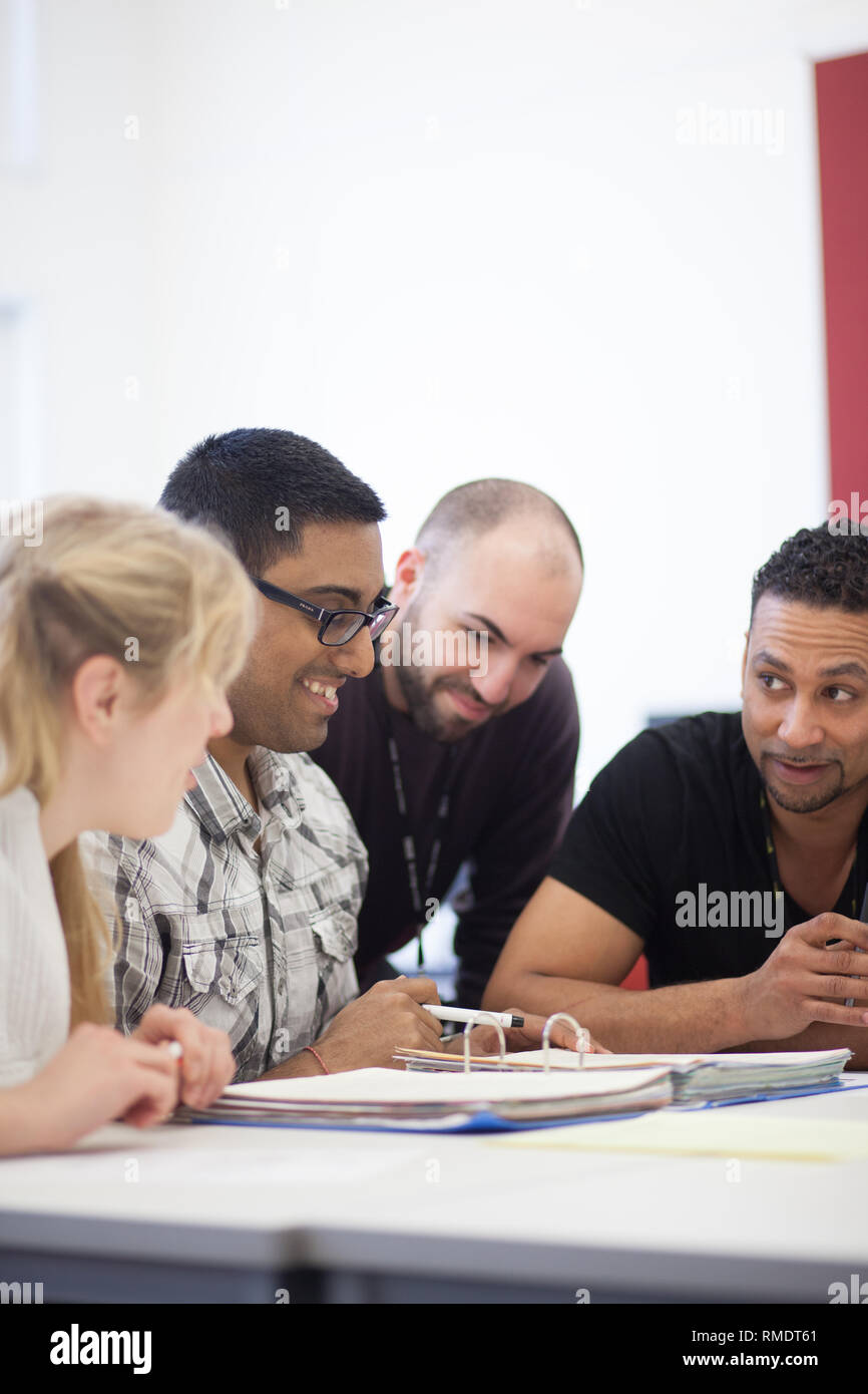 Adult student learners in a classroom during a PGCE class Stock Photo ...