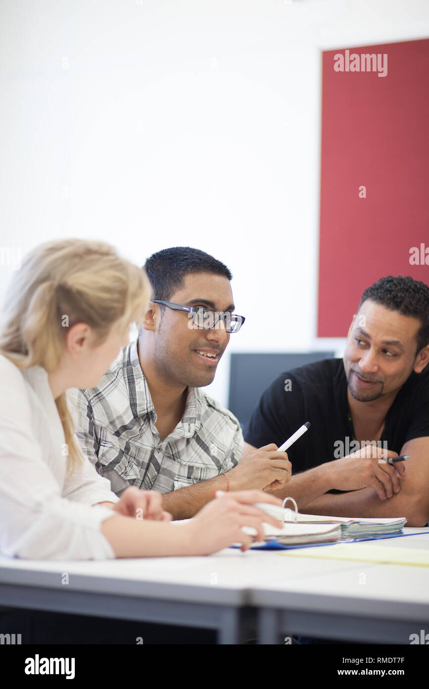 Adult student learners in a classroom during a PGCE class Stock Photo ...