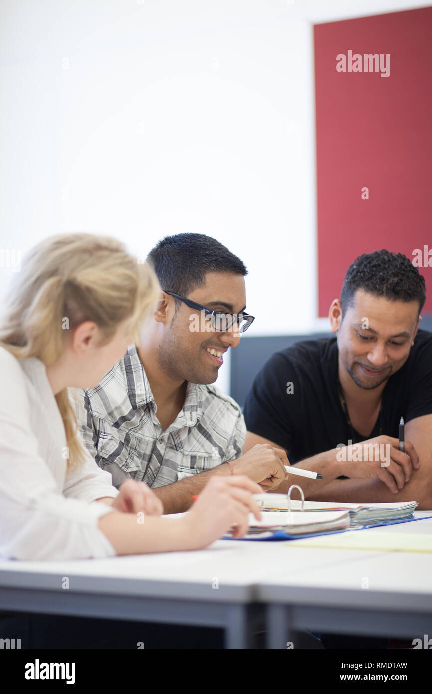 Adult student learners in a classroom during a PGCE class Stock Photo ...