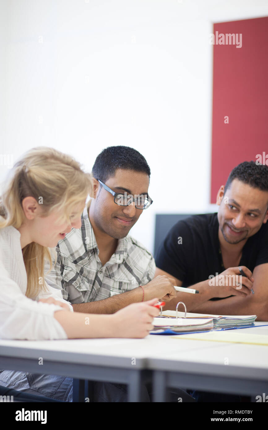 Adult student learners in a classroom during a PGCE class Stock Photo ...