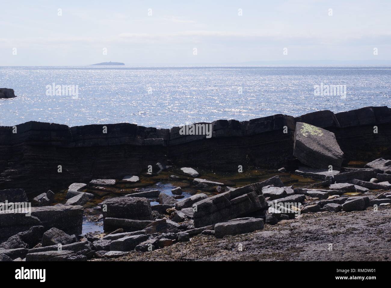 Carboniferous Sandstone Exposed on the Fife coast Near Crail, affected ...