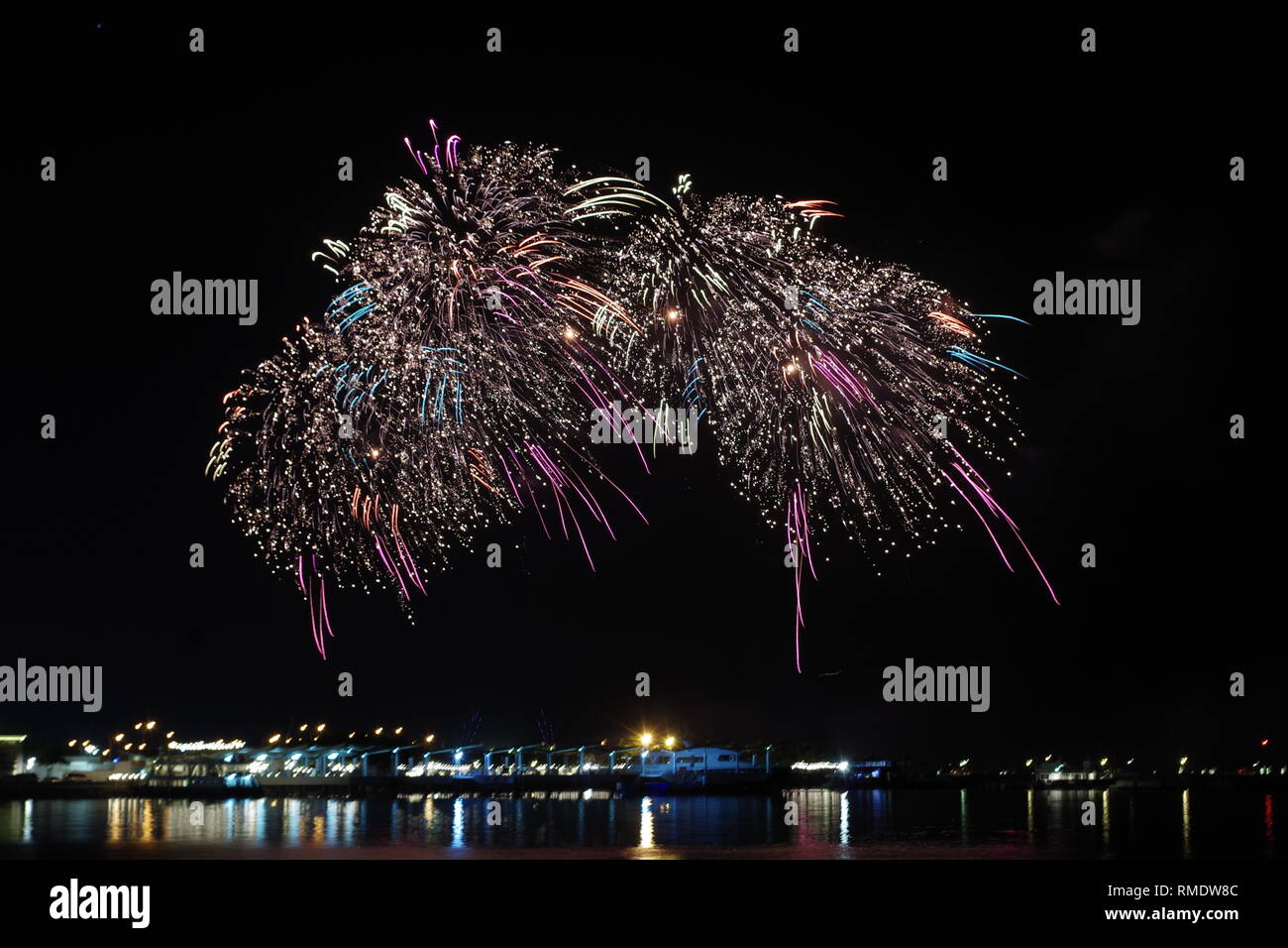 Pyromusical presentation held in Manila where colorful pyrotechnics are ...