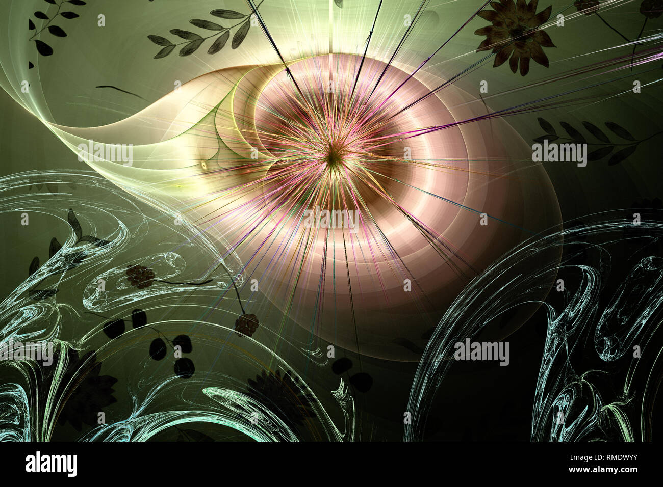 Background image: bright pink and red glowing circles and lines Stock ...