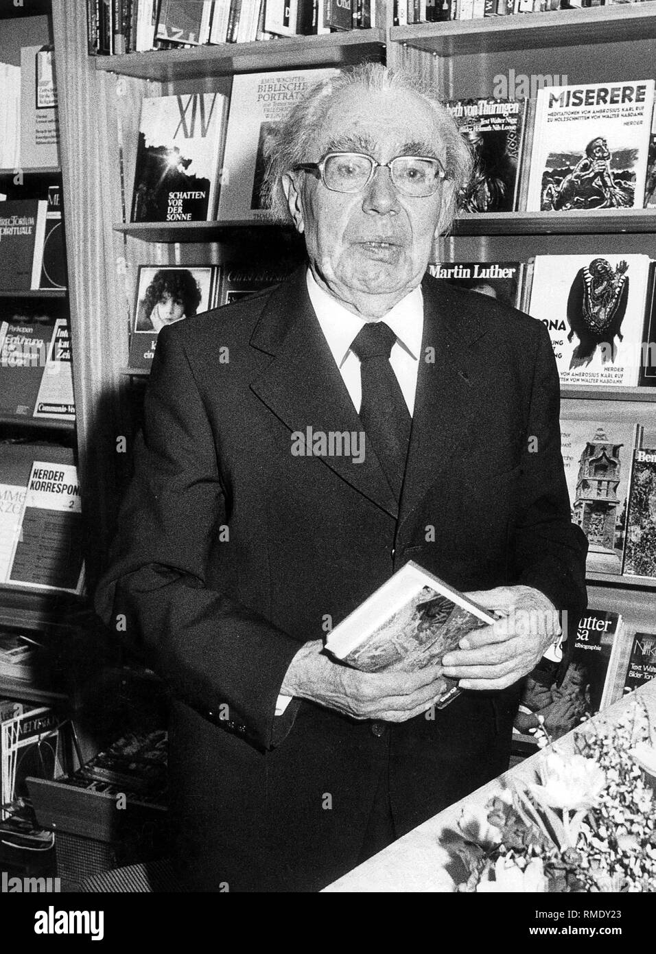 Prof. Michael Schmaus, Catholic dogmatist, presenting his third ...