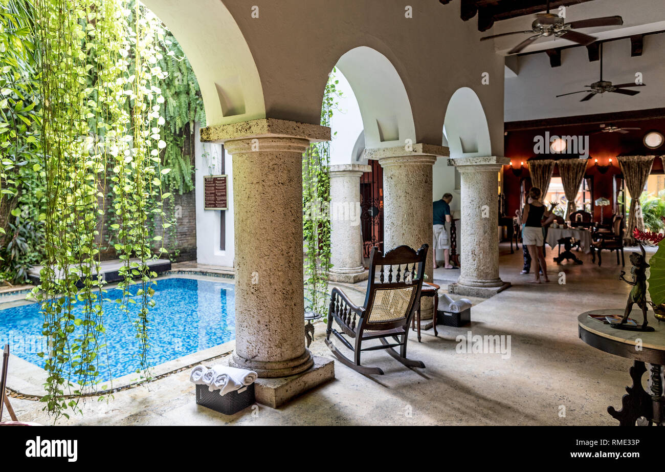 Archways and Pool at The San Pedro Boutique Hotel Cartagena Colombia ...