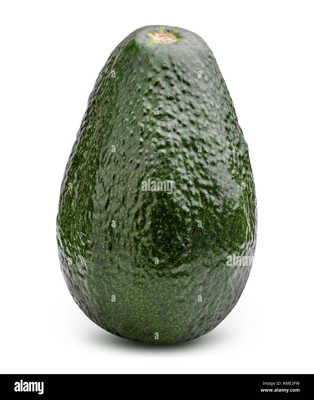 Green avocado isolated on white background. Clipping path Stock Photo ...