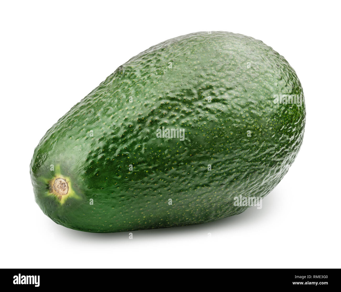 Green avocado isolated on white background. Clipping path Stock Photo ...
