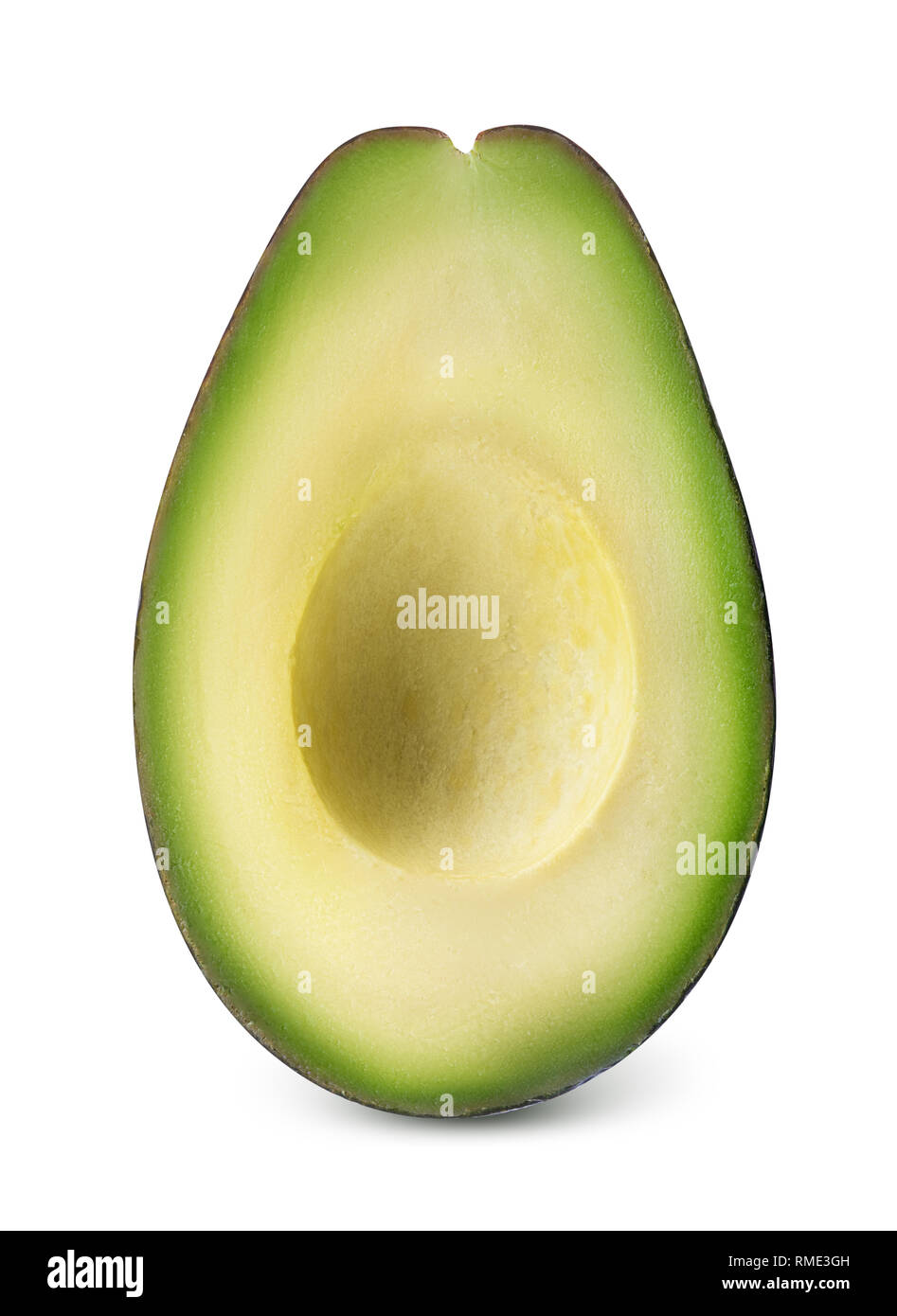 Green avocado isolated on white background. Clipping path Stock Photo ...