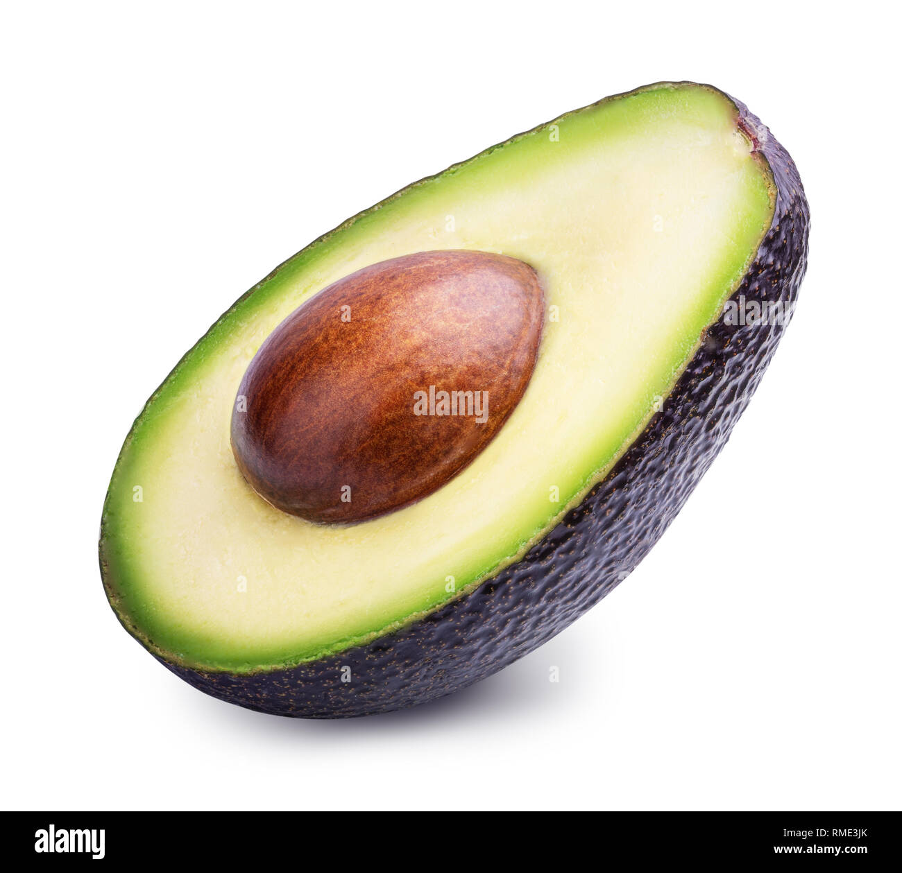 Dark avocado isolated on white background. Clipping path Stock Photo ...