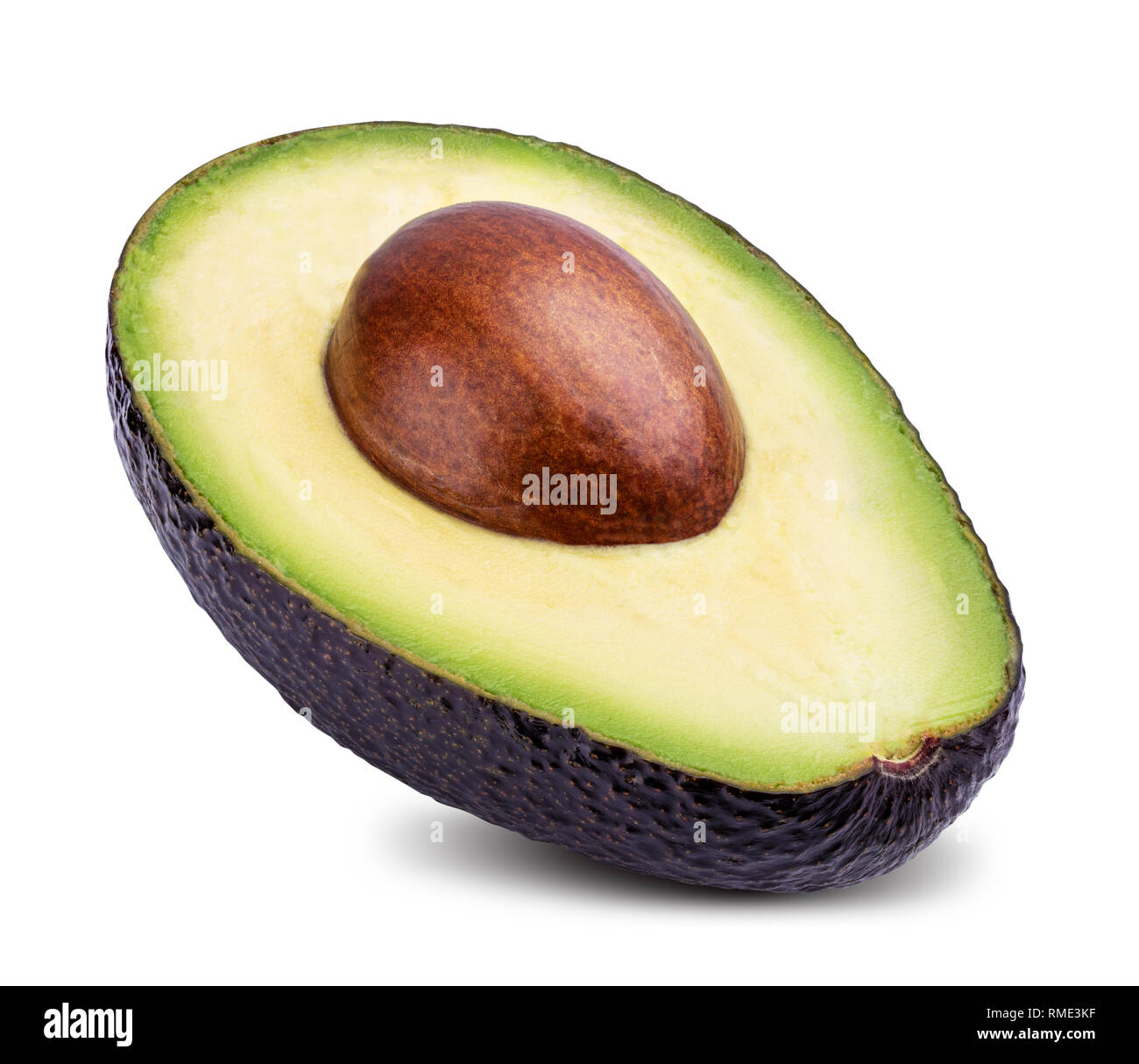 Dark avocado isolated on white background. Clipping path Stock Photo ...