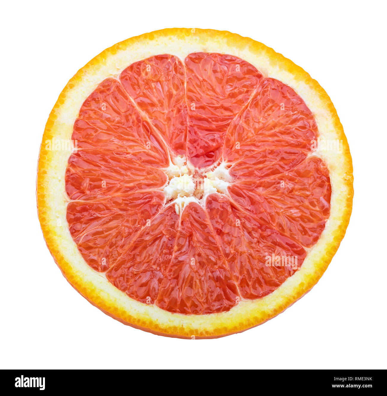Sicilian blood orange isolated on white background. Clipping path Stock ...