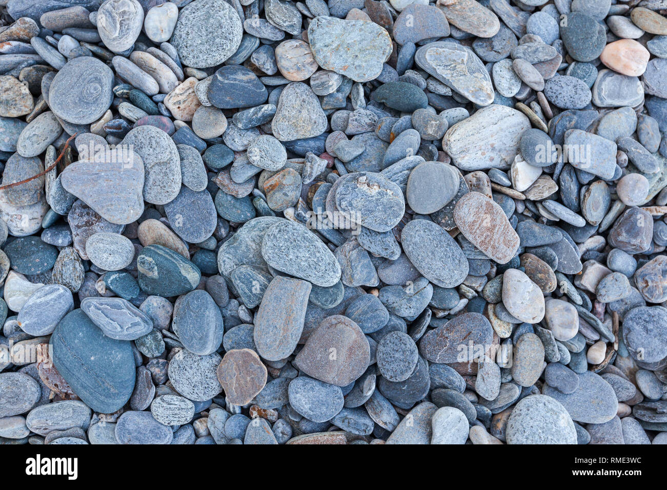 Round rocks on a beach Stock Photo - Alamy