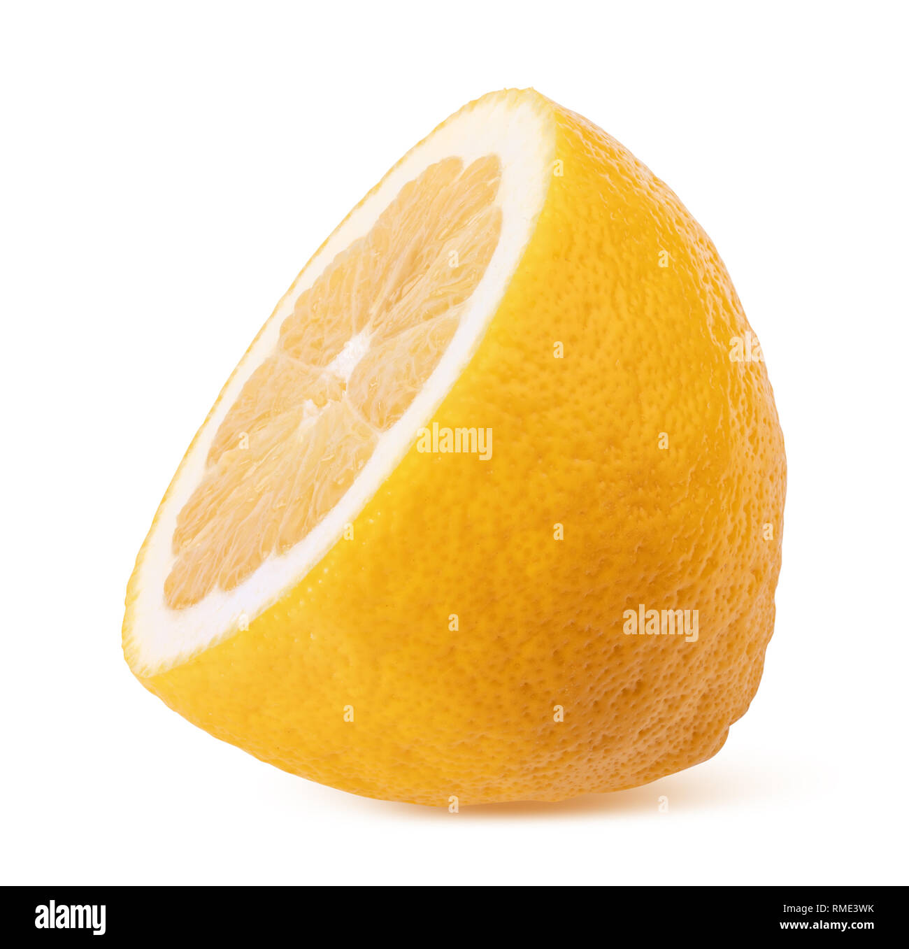 Part of lemon isolated on white background. Clipping path Stock Photo ...