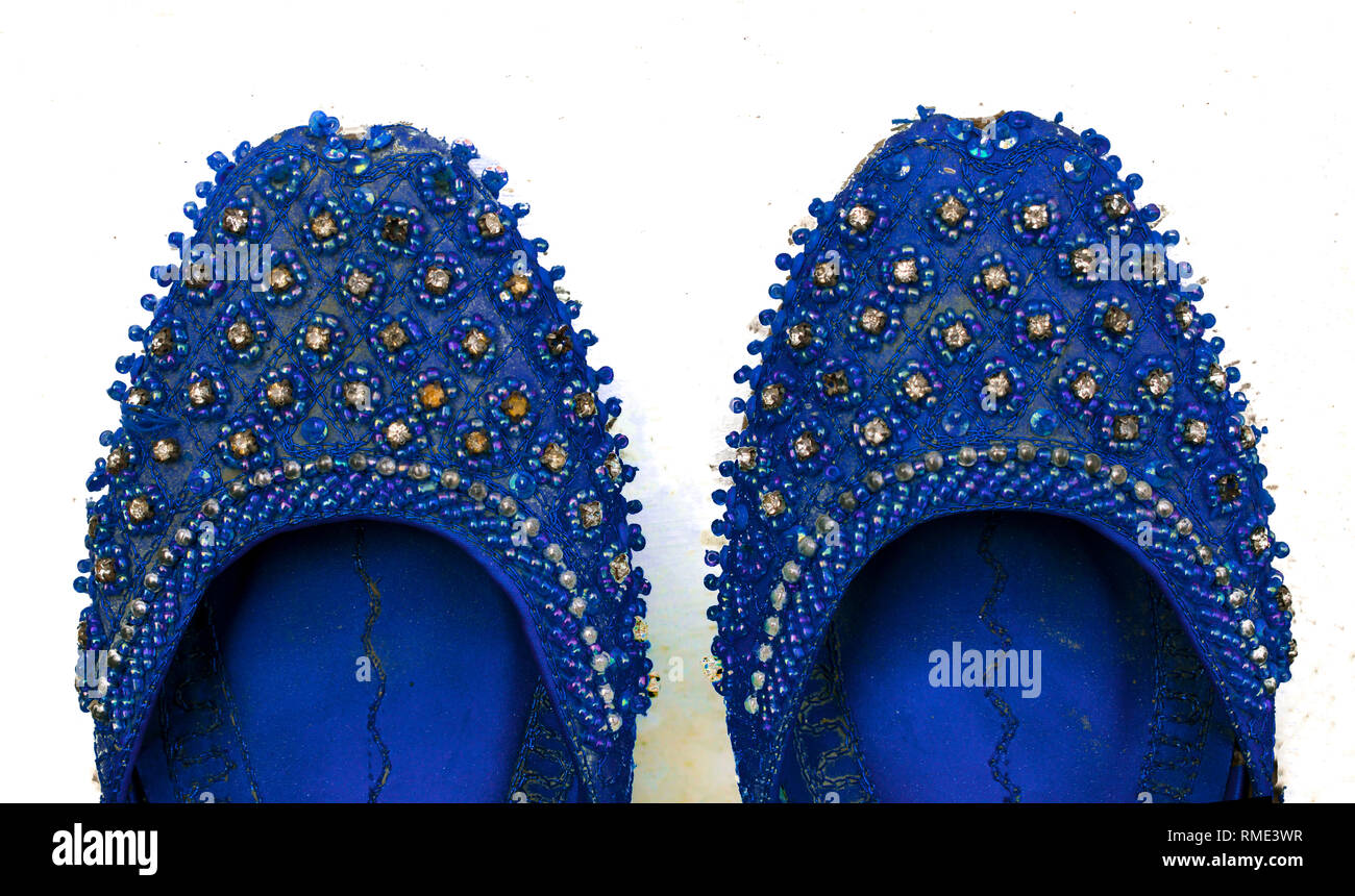 indian,pakistani khussa,wedding shoes Stock Photo - Alamy