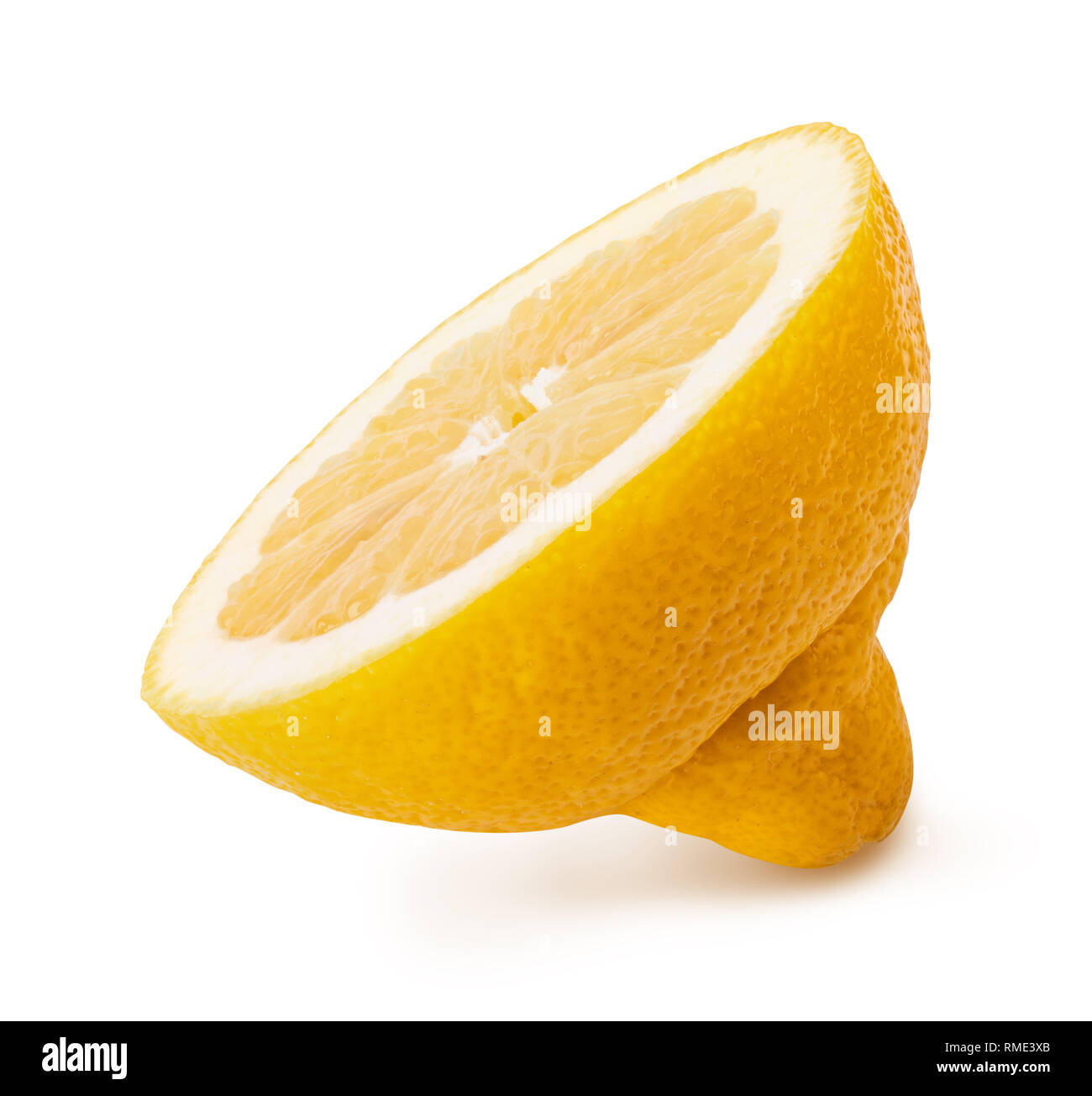 Part of lemon isolated on white background. Clipping path Stock Photo ...