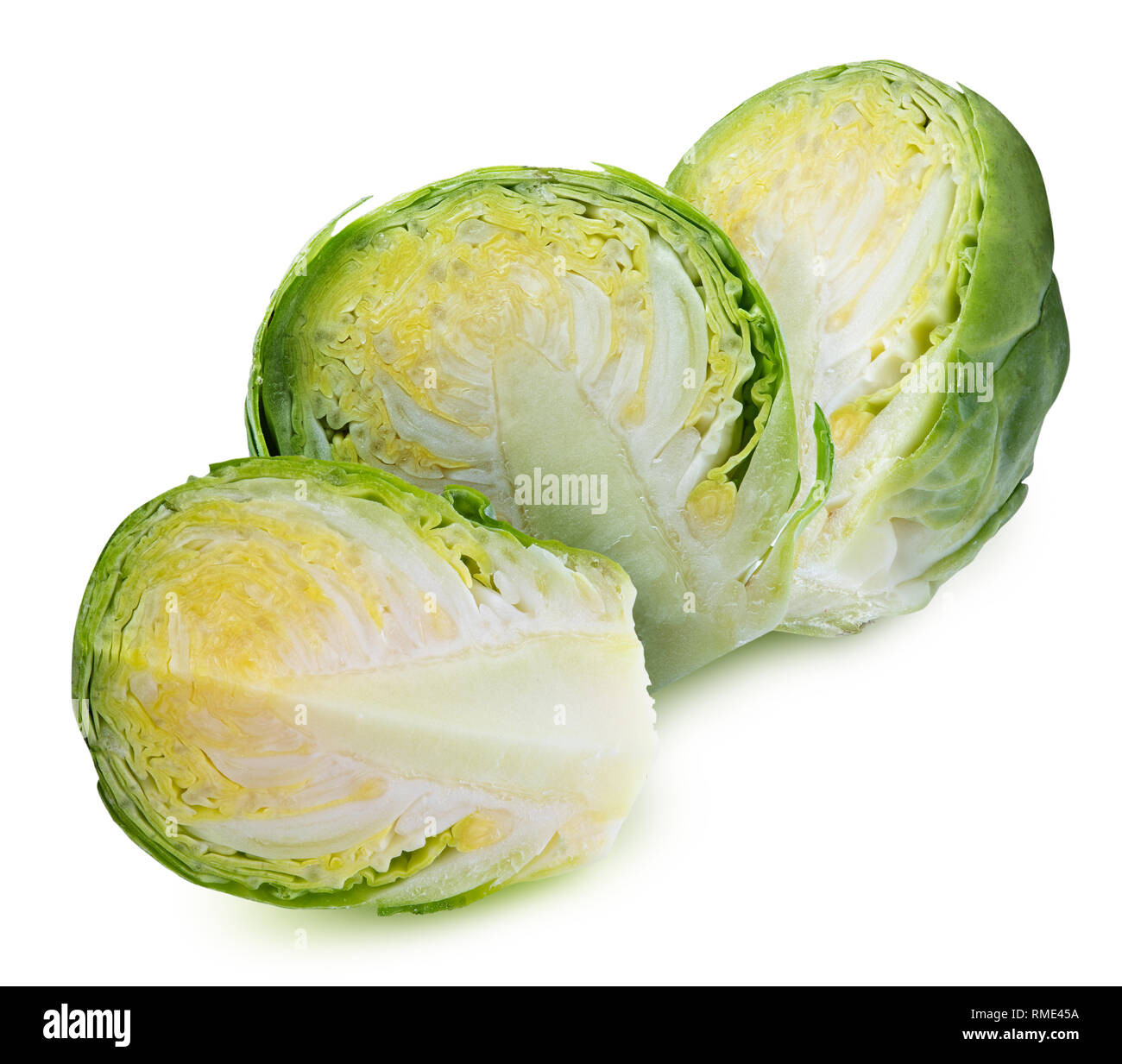 Group of fresh green brussels cabbage Stock Photo - Alamy
