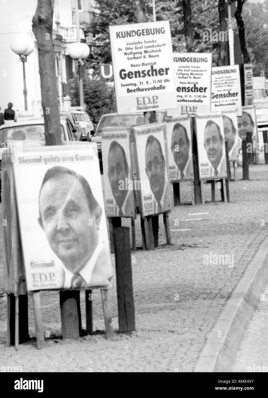 This street is paved with the election posters of the FDP, which all ...