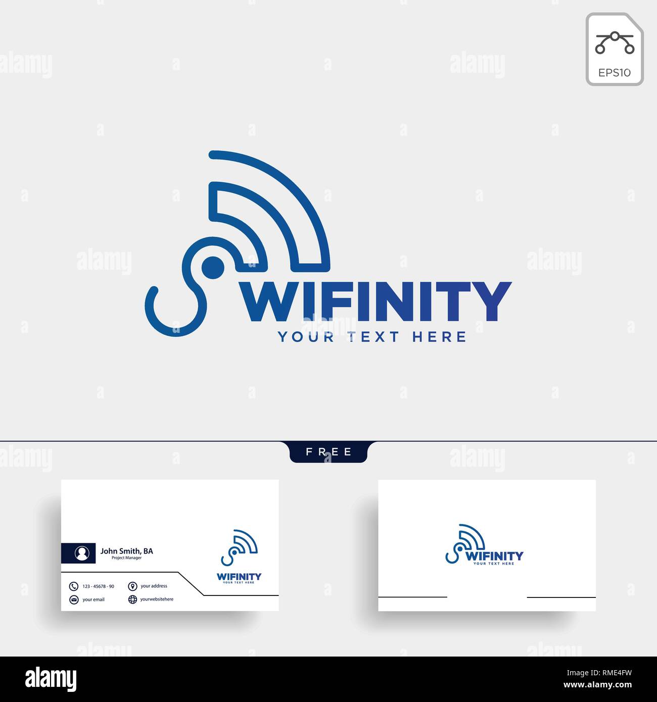 infinity wifi connection logo template vector illustration icon element ...