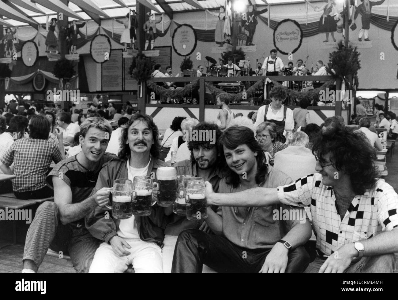 The Austrian band 'Opus' at the Oktoberfest in Munich. 175th ...