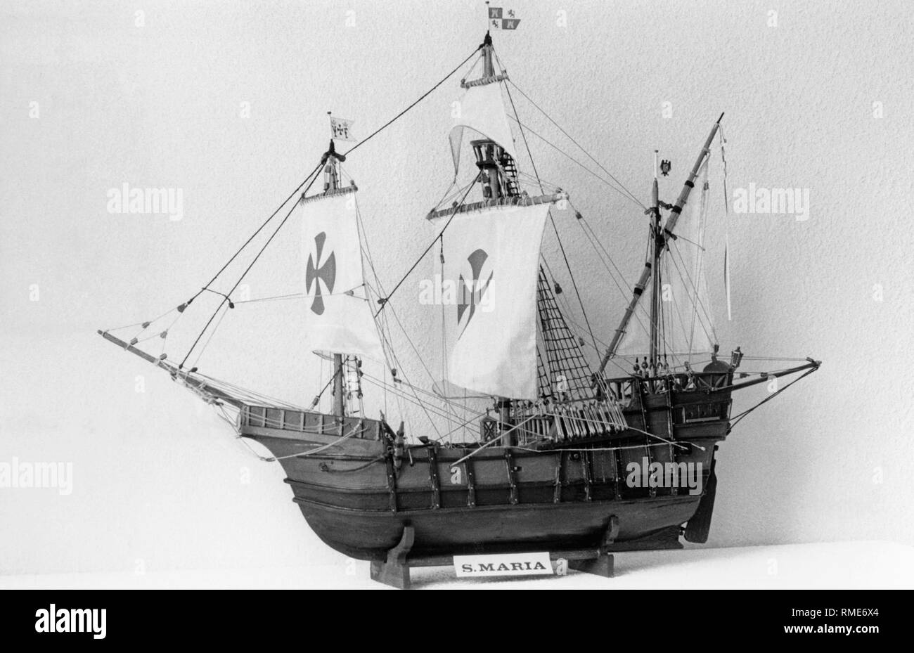 Model of the "Santa Maria", the flagship of the expedition of ...