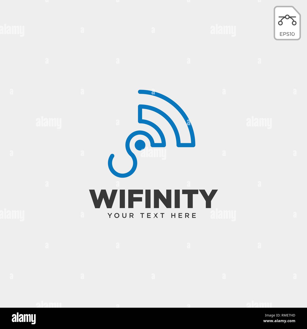 infinity wifi connection logo template vector illustration icon element ...