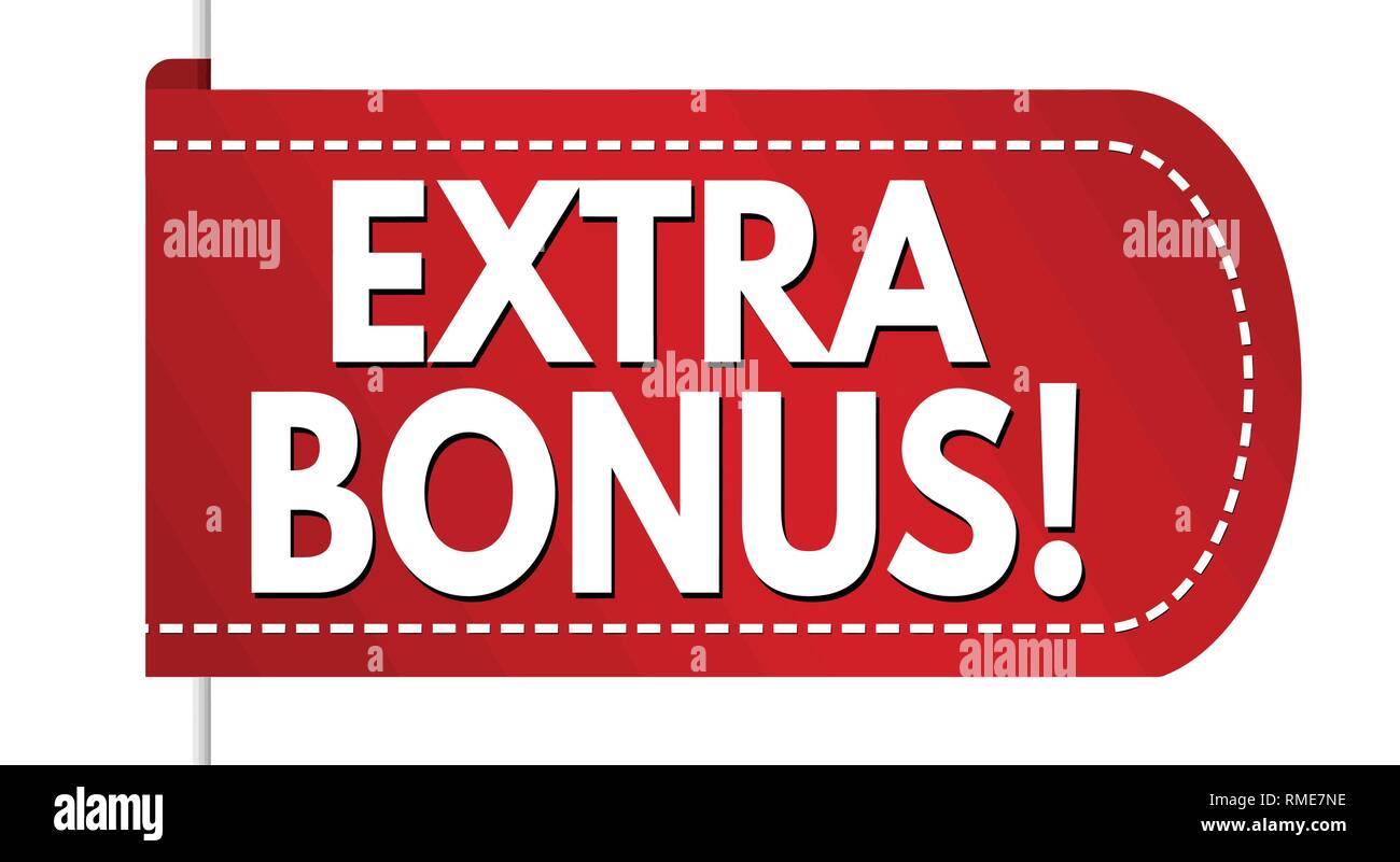 Extra bonus banner design on white background, vector illustration ...