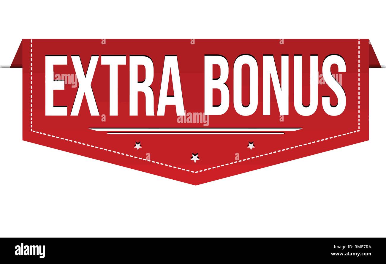 Extra bonus banner design on white background, vector illustration ...