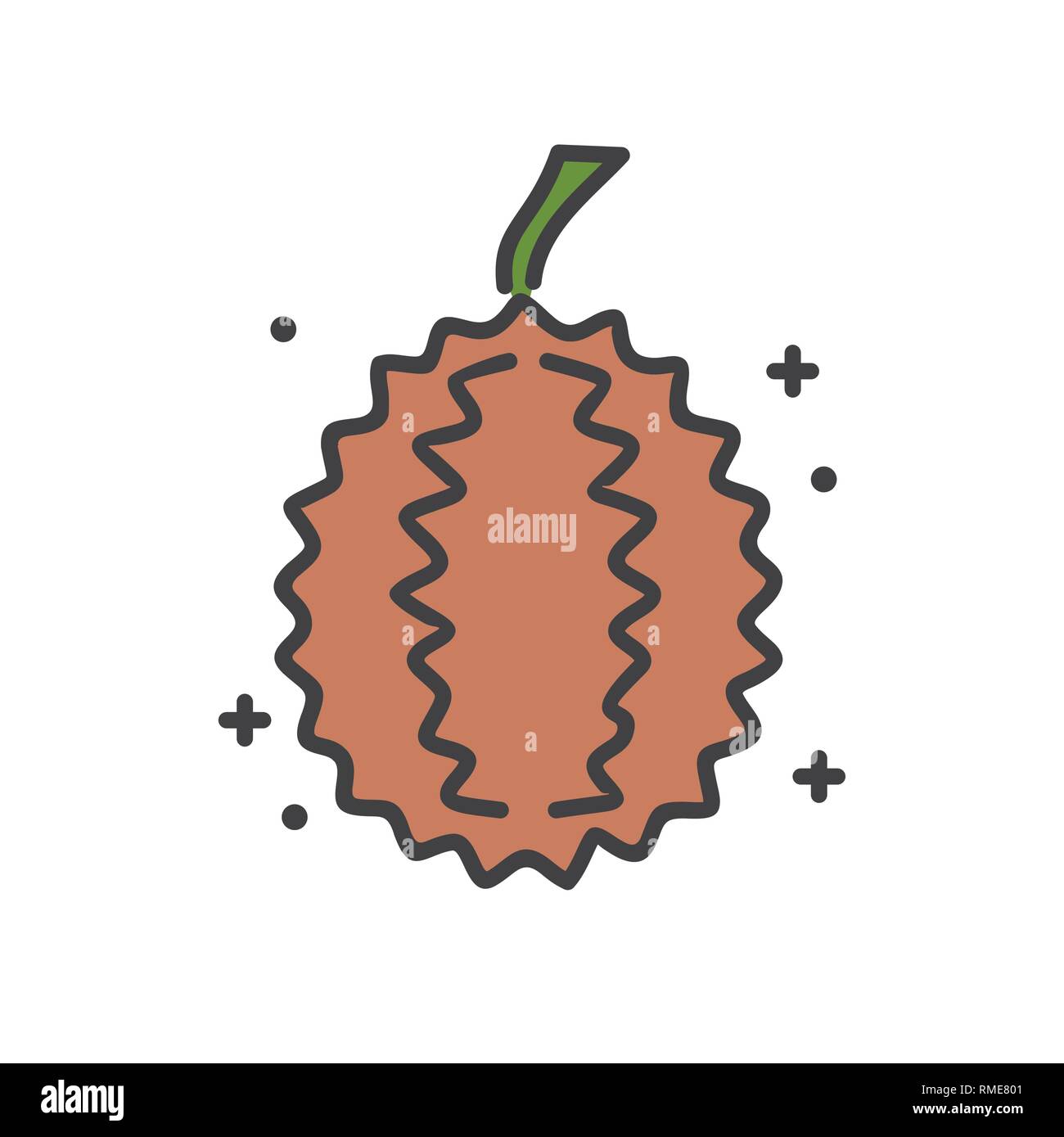 White durian symbol icon concept hi-res stock photography and images ...