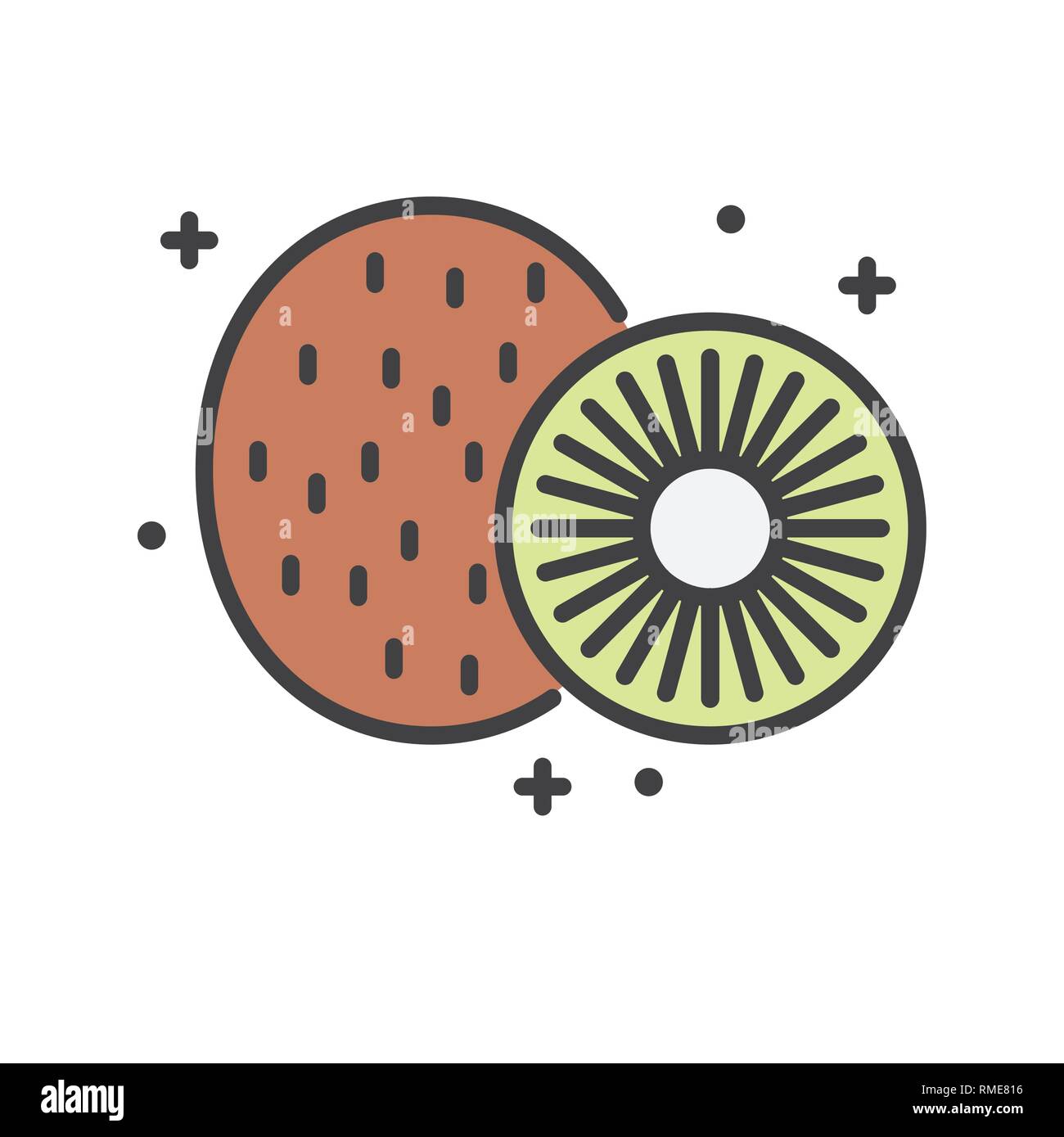 Kiwi icon on white background for graphic and web design, Modern simple ...
