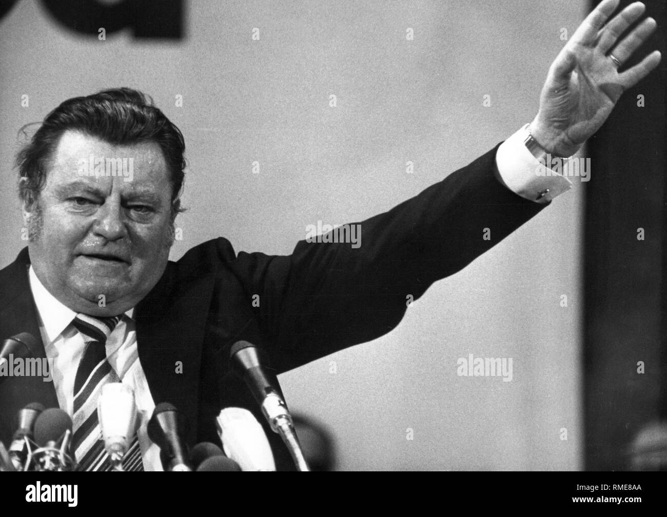 The CSU chairman Franz Josef Strauss on the Political Ash Wednesday ...
