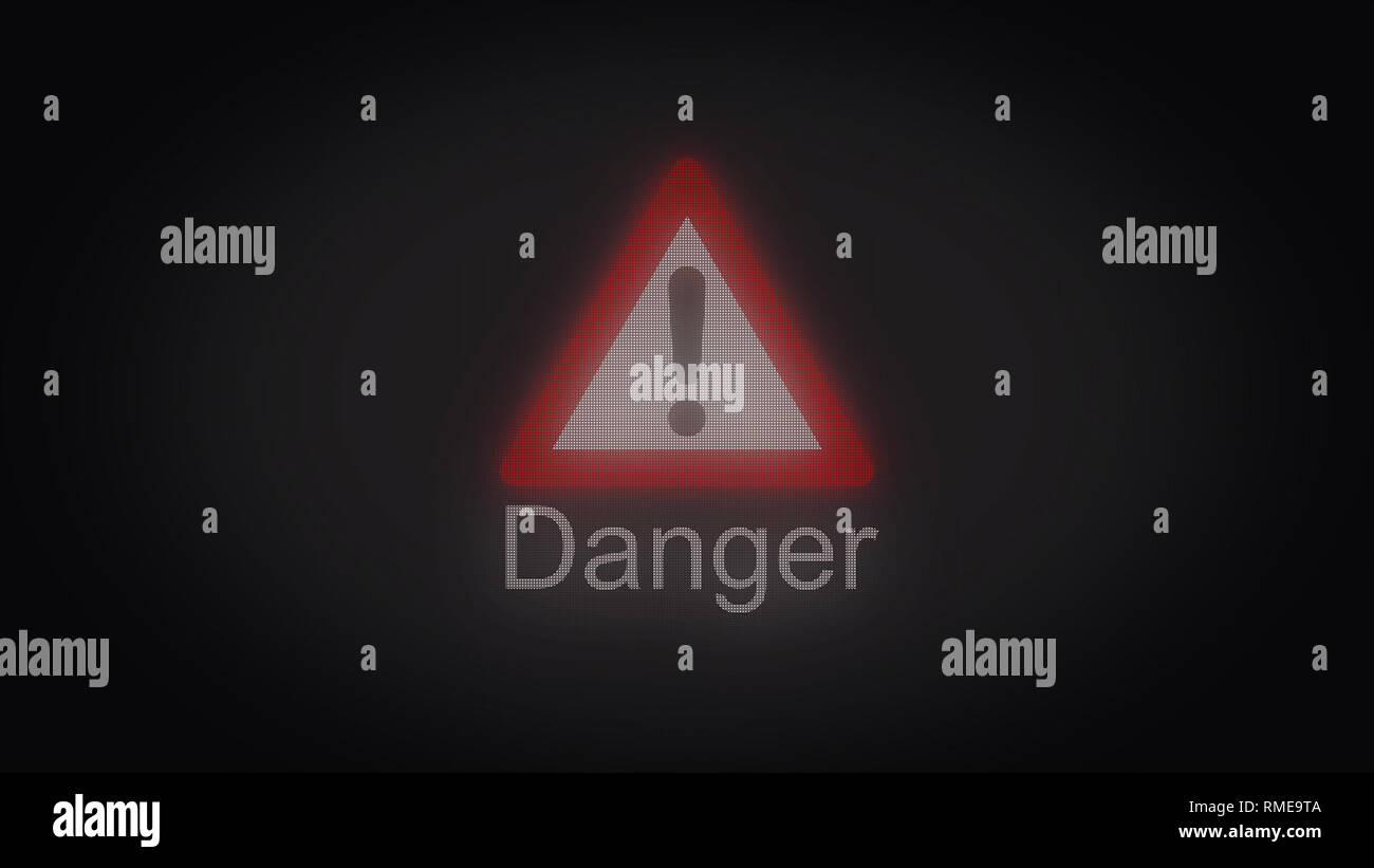Animation of Danger sign triangle. Warning danger. Danger triangle sign ...