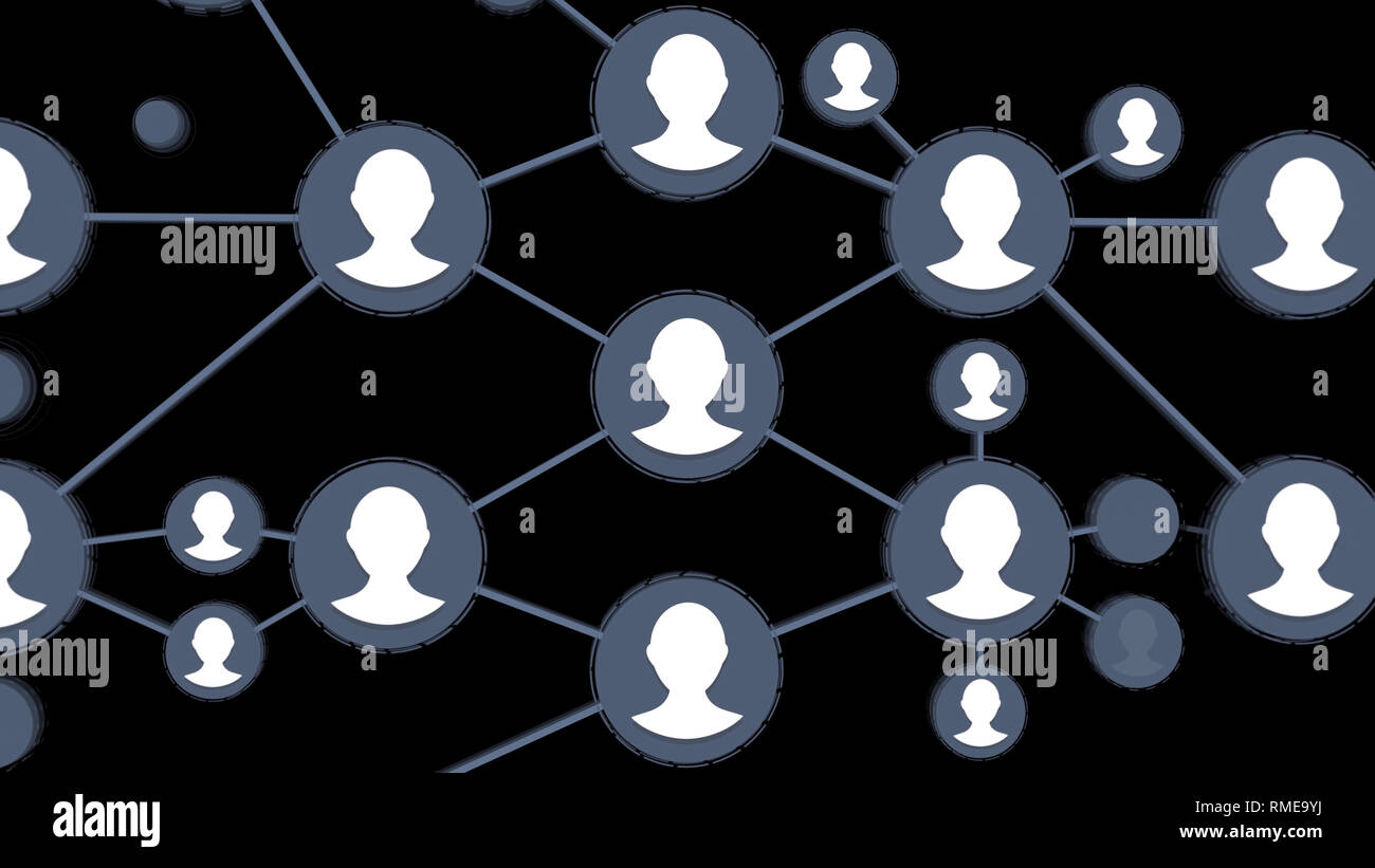 social Network animation for use in presentations, manuals, design, etc ...