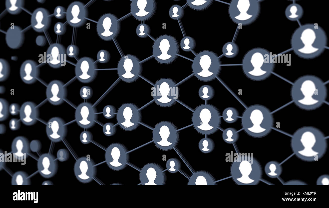 social Network animation for use in presentations, manuals, design, etc ...