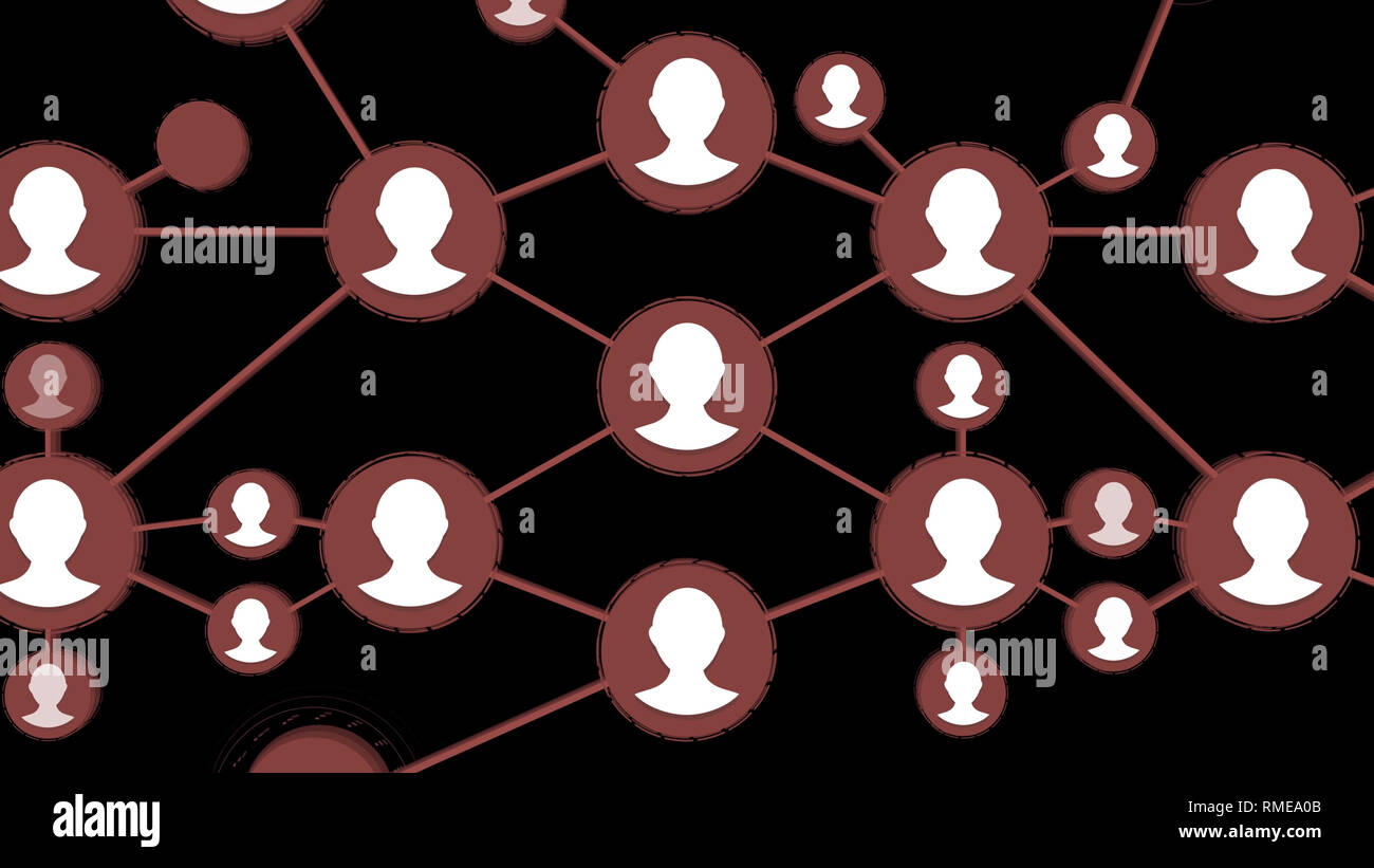 social Network animation for use in presentations, manuals, design, etc ...