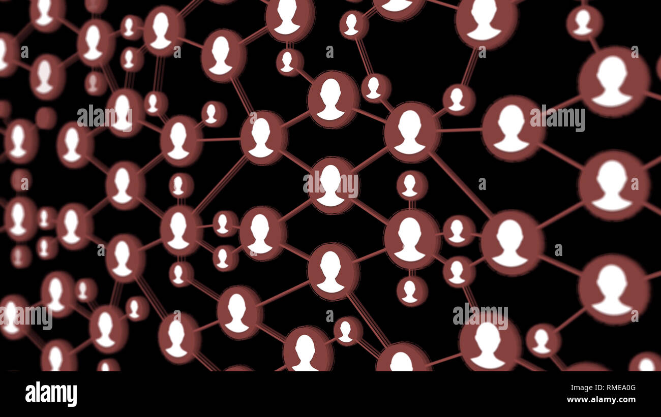 social Network animation for use in presentations, manuals, design, etc ...