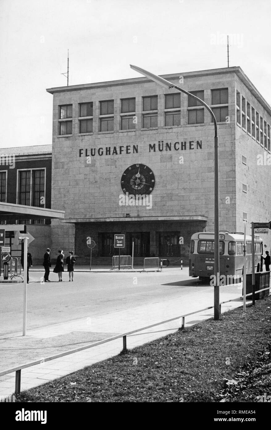 View of the terminal building of the former Munich Airport in Riem ...