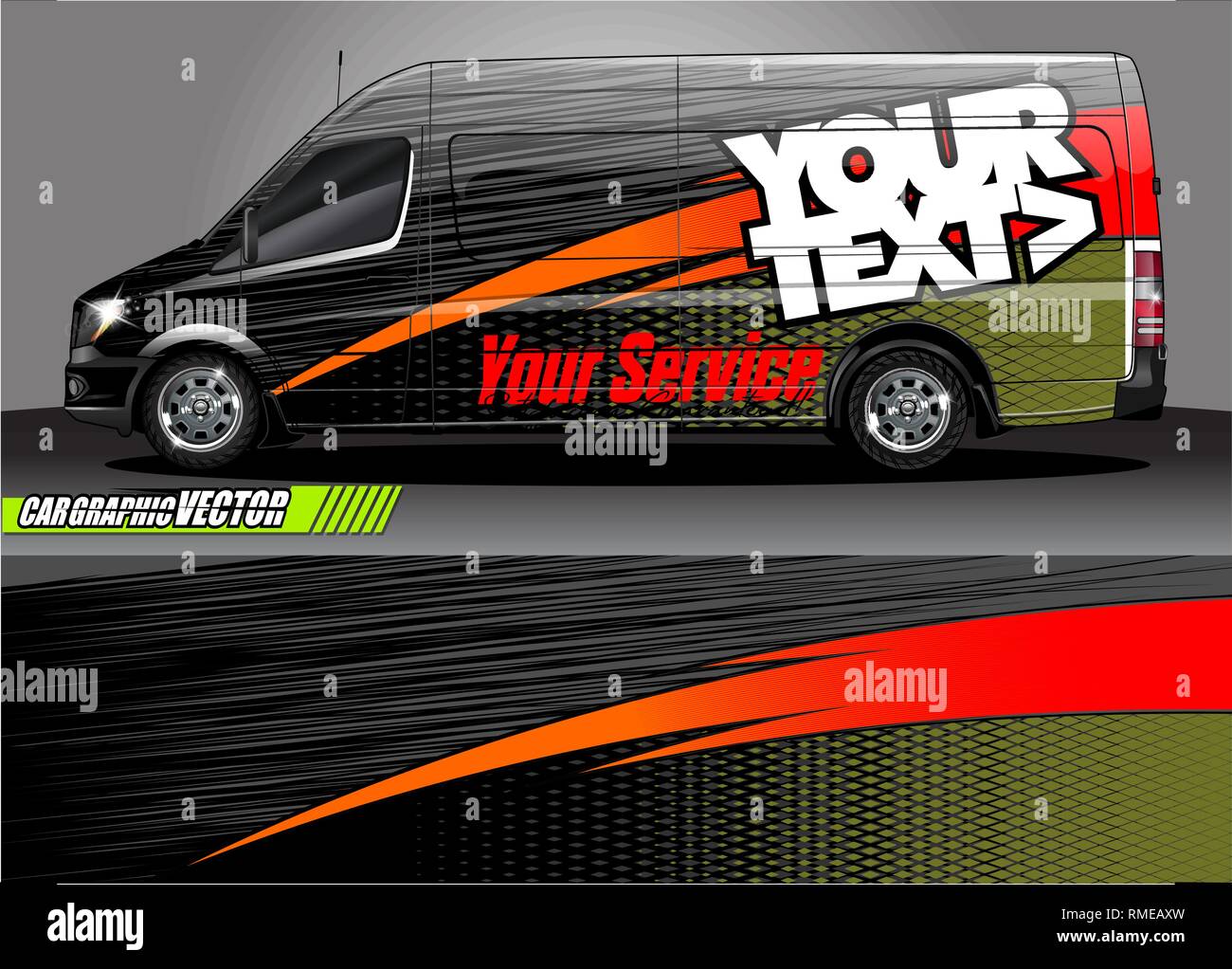 car wrap design. simple lines with abstract background vector concept ...