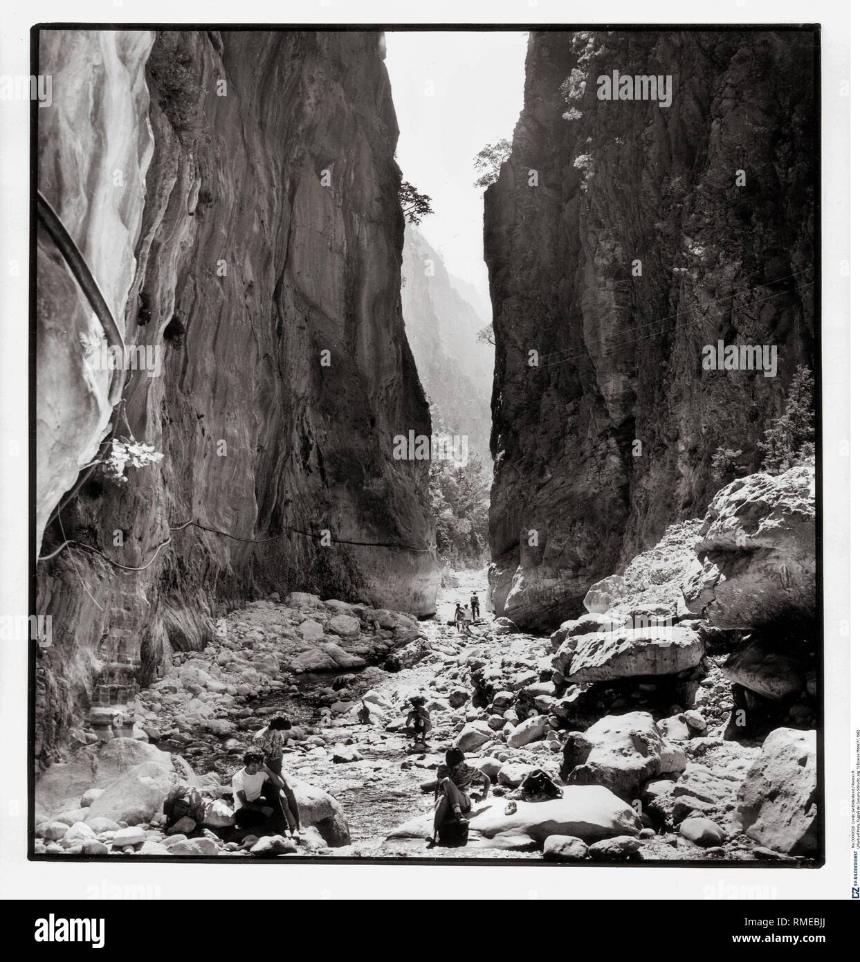 Vacation in Crete, narrows of the Samaria Gorge, so-called "Iron Gate ...