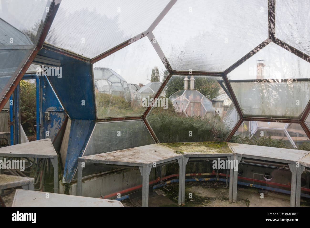Abandoned greenhouses at derelict urbex location in Germany Stock Photo ...