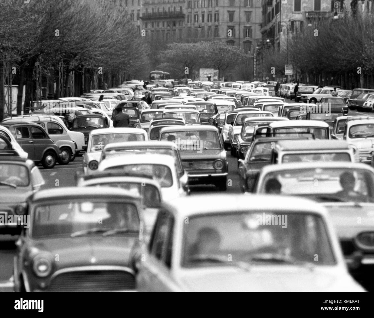 traffic in rome, 1971 Stock Photo - Alamy