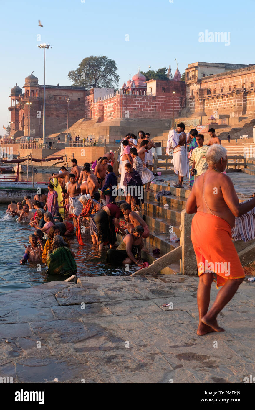 Sunrise in Varanasi, India Stock Photo - Alamy