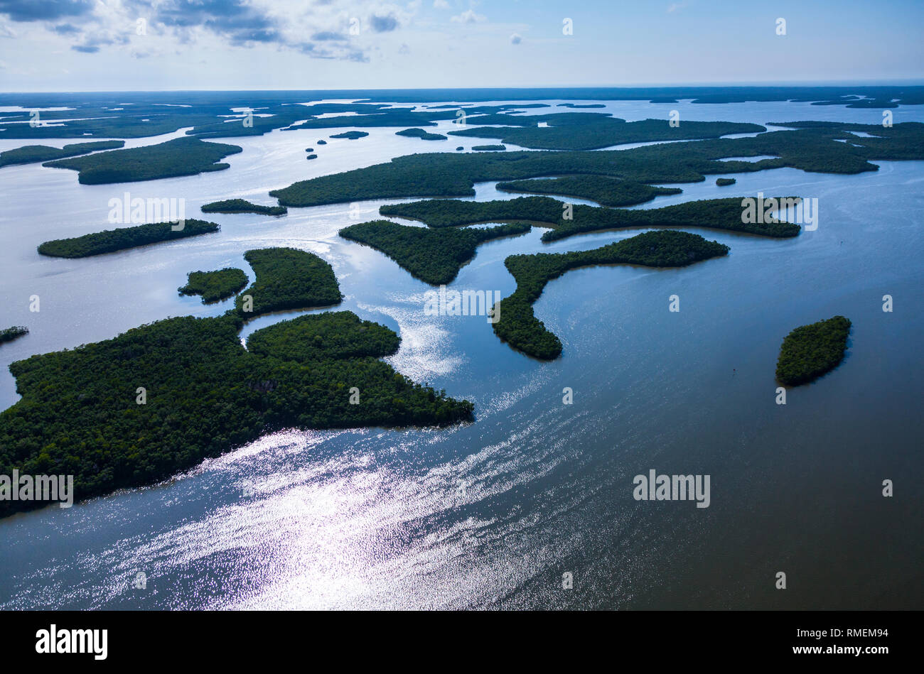 Aerial view, Everglades Natuional Park, FLORIDA, USA, AMERICA Stock ...