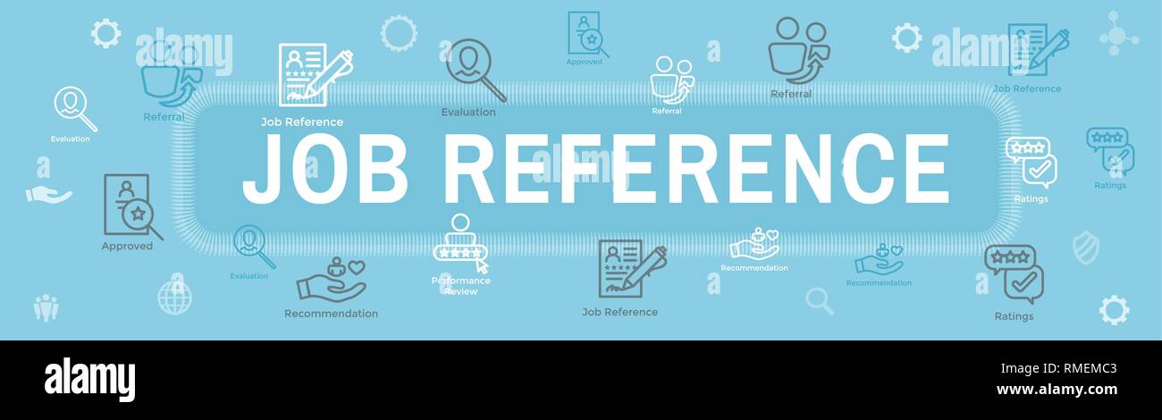 Referral Job Reference Web Header Banner & Icon Set Stock Vector Image ...