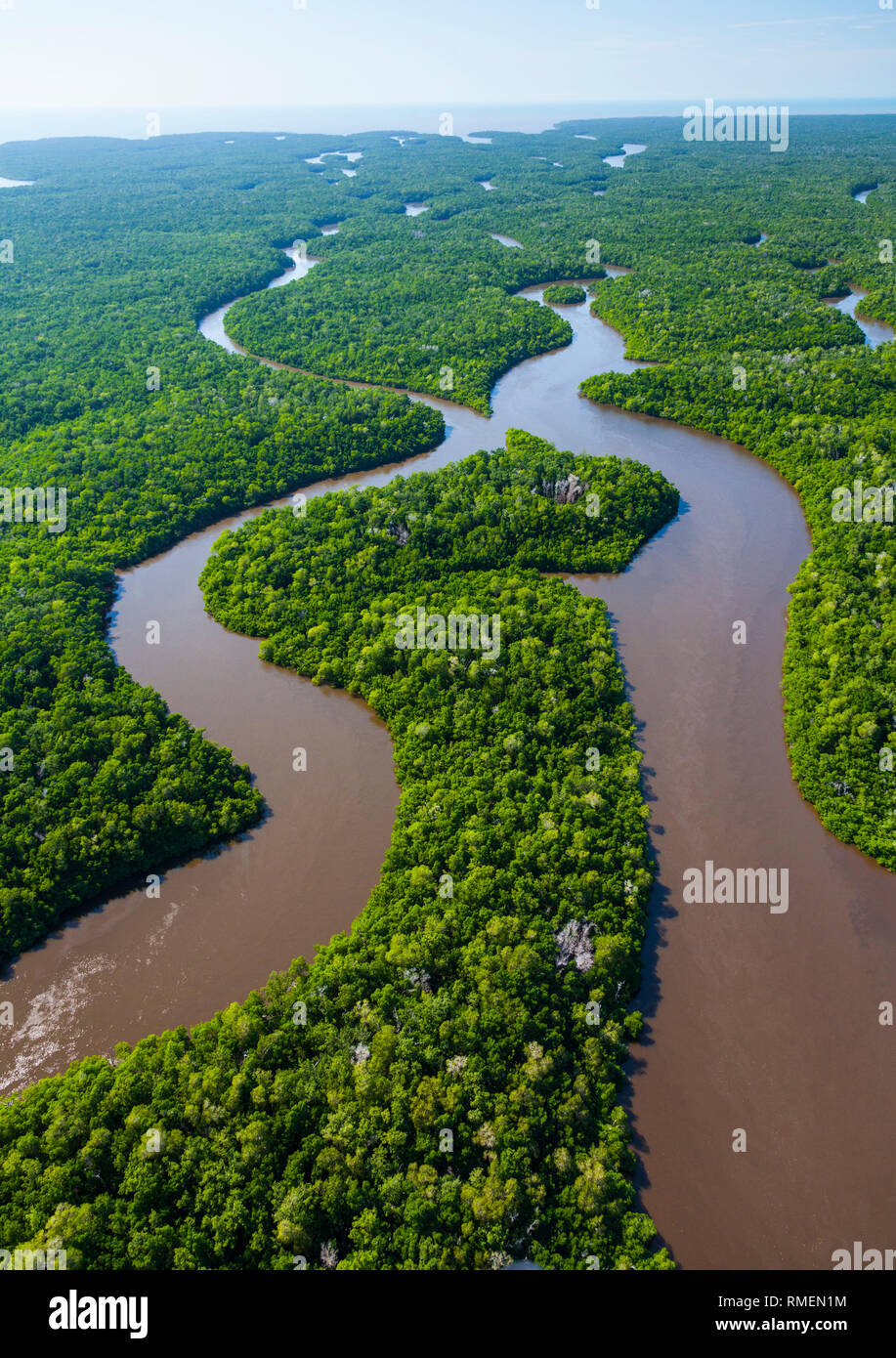 Aerial view, Everglades Natuional Park, FLORIDA, USA, AMERICA Stock ...