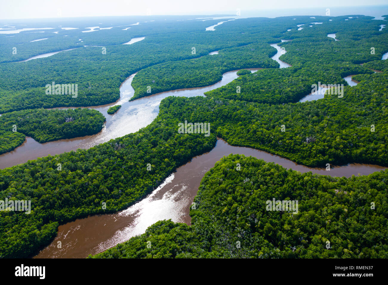 Aerial view, Everglades Natuional Park, FLORIDA, USA, AMERICA Stock ...