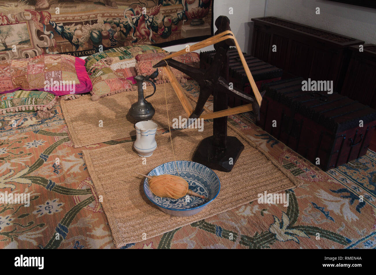 A traditional antique yarn swift Stock Photo - Alamy