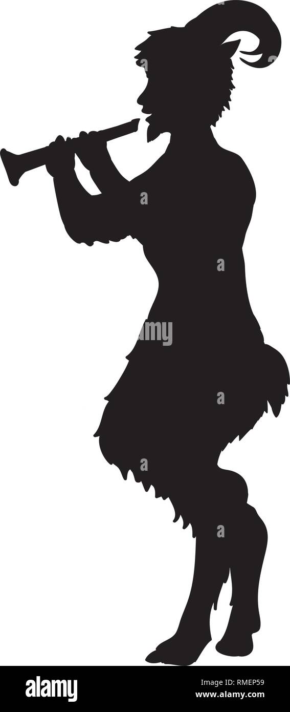 Satyr Faun game pipe silhouette ancient mythology fantasy Stock Vector ... Satyr Faun game pipe silhouette ancient mythology fantasy Stock Vector ...